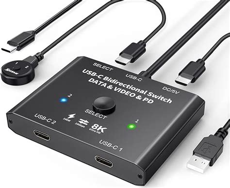 Amazon USB C Switch 2 In 1 Out Or 1 In 2 Out Type C Bidirectional