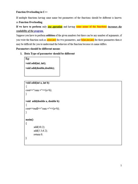function overloading pdf