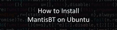 How To Install MantisBT On Ubuntu ThisHosting Rocks
