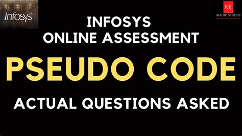 infosys 2021 2022 2023 pseudocode questions with answers must do youtube