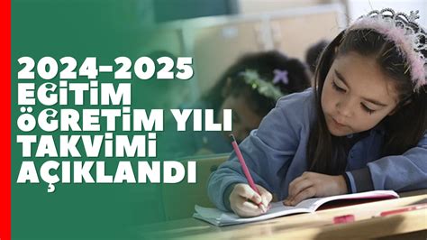 2024 2025 eğitim öğretim yılı takvimi açıklandı Aydın Ses Gazetesi