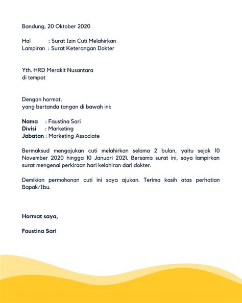 Detail Surat Izin Libur Kerja Koleksi Nomer