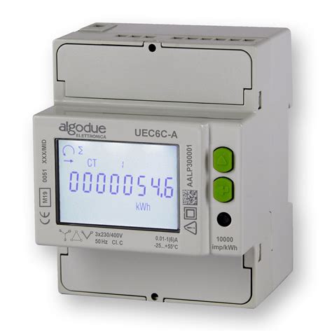 Compteur d énergie électrique triphasé UEC6C X Algodue Elettronica