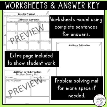 Word Problem Solving Task Cards Addition And Subtraction Grade Math
