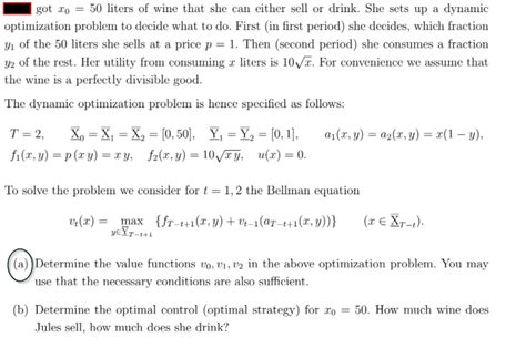 some dynamic programming with the finite horizon
