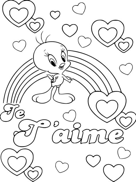 Dessin De Je T Aime Coloriage De Je T Aime Coloriages De La Saint The