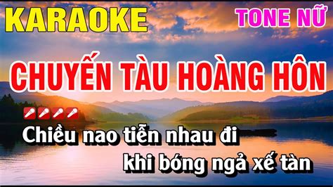 Karaoke Chuyến Tàu Hoàng Hôn Tone Nữ Nhạc Sống Nguyễn Linh YouTube