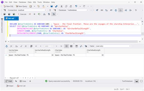 t sql char vs varchar how to store text and slash query time