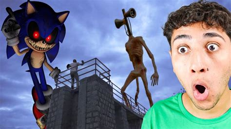 GERÇEK HAYATTA SİREN HEAD vs SONİC EXE YouTube