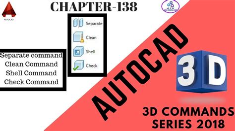 Hindi Separate Clean Shell And Check Command In Autocad 3D Autocad