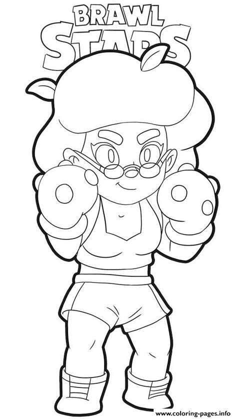 Rosa Brawl Stars Coloring Page Printable