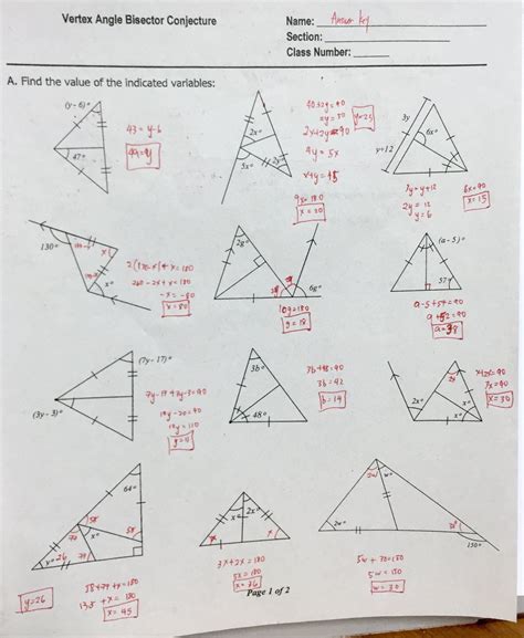 angles in triangles worksheet