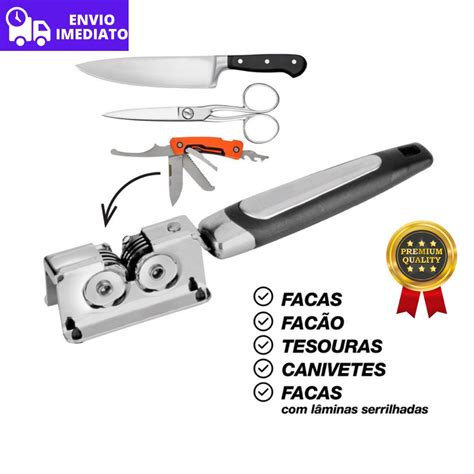 Afiador De Faca Tesoura Metal Profissional Amolador Cerâmica Shopee