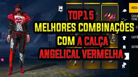 MELHORES COMBINAÇÕES de SKINS a calça ANGELICAL VERMELHA feminina