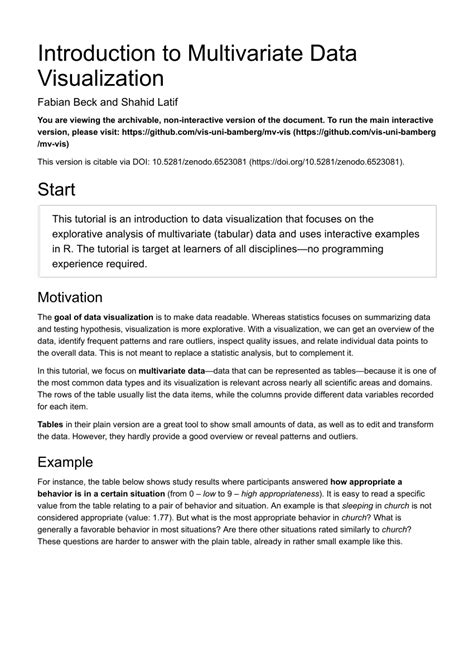 pdf introduction to multivariate data visualization