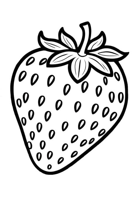 Dibujo De Una Fresa Para Colorear Fresas Fresas Dibujo Fresas Animadas