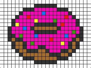 Pixel Art Facile Donuts