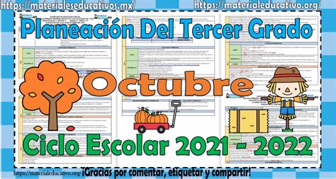Planeaciones Del Tercer Grado De Primaria Del Mes De Octubre Del Ciclo