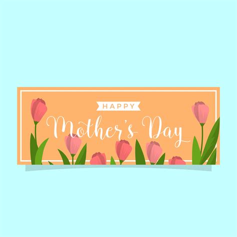 Flat Mothers Day Vector Banner Template 202196 Vector Art At Vecteezy