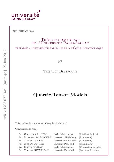 pdf quartic tensor models