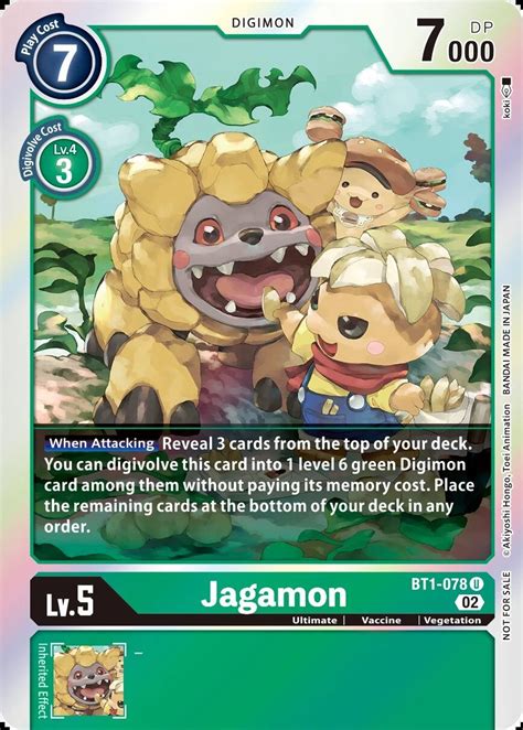 Digimon Karte Bt Alt Jagamon Game Kiwi