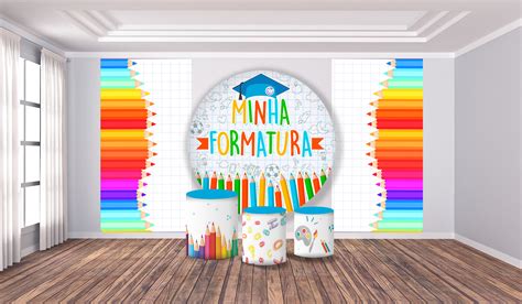Super Kit Painel E Capas De Cilindro Minha Formatura ABC Sublime