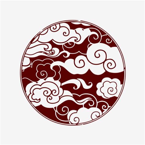 中國風圓形祥云云紋素材 海報 雲紋理 可商用向量圖案素材免費下載PNGEPS和AI素材下載 Pngtree