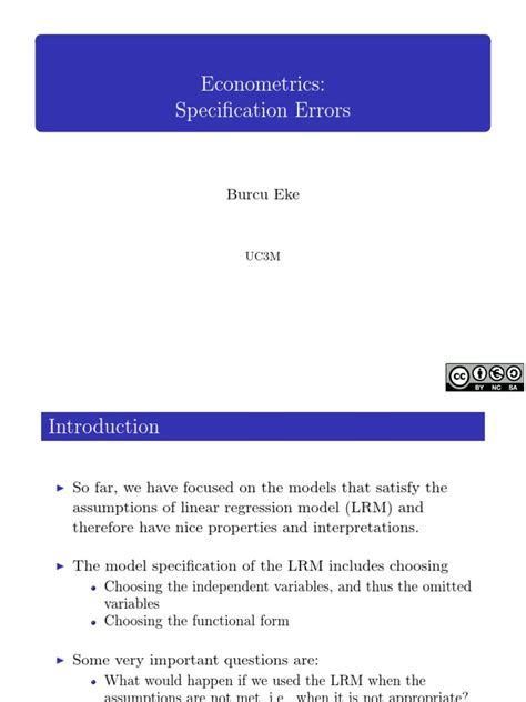 econometrics specification errors burcu eke pdf ordinary least squares regression analysis