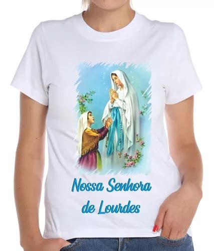 Camiseta Baby Look Nossa Senhora De Lourdes Religiosa Parcelamento