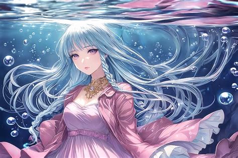 アニメ アニメの女の子 アートワーク デジタル アート AI アート Mia27000 泡 HDデスクトップの壁紙