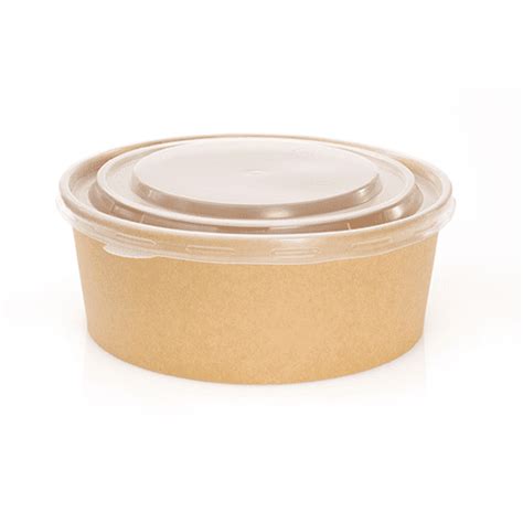 1300ml Kraft Round Bowl 300 Pp