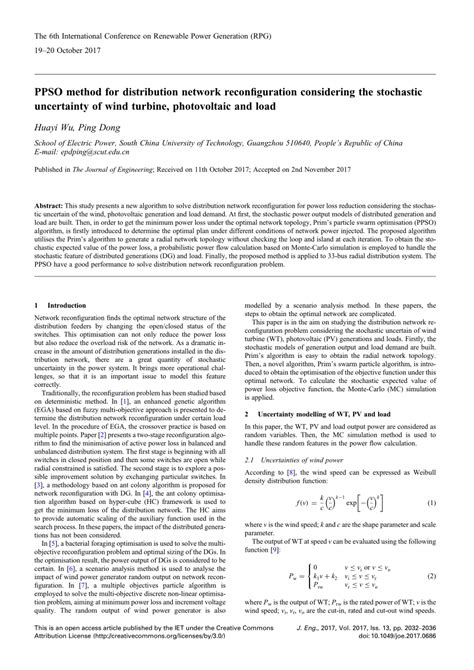 pdf ppso method for distribution network reconfiguration considering