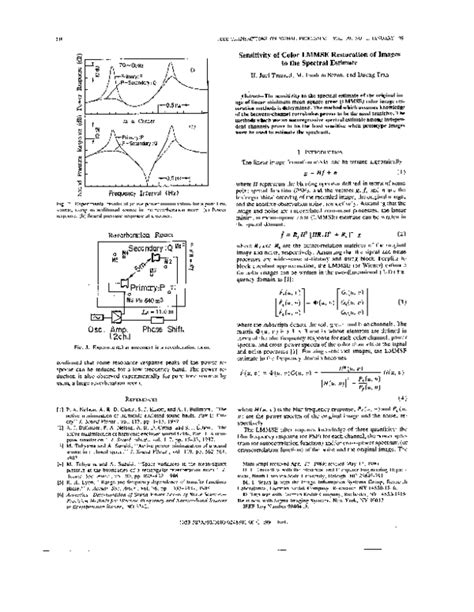 pdf sensitivity of color lmmse restoration of images to the spectral estimate duong tran
