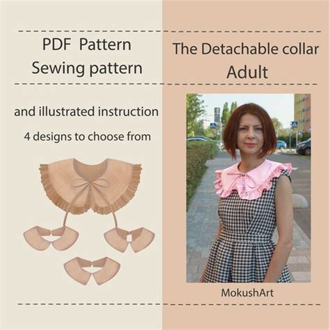 Detachable Collar Pattern 3 Oversized PDF Sewing Patterns Etsy