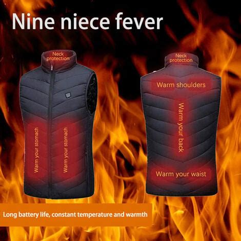 SJLERST Veste Chauffante Homme Femme Gilet Chauffant Électrique avec 9