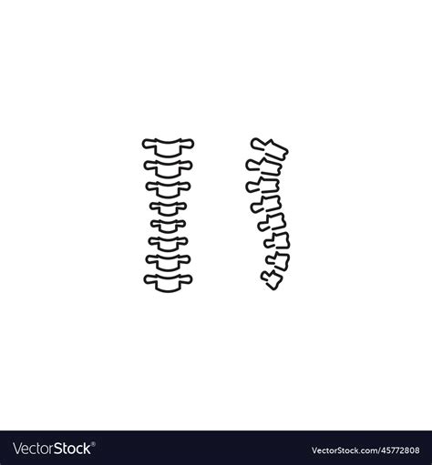 Backbone Spine Icon Template Royalty Free Vector Image