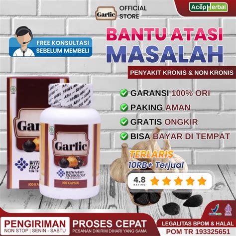 Jual Kapsul Bawang Putih Hitam Walatra Black Garlic Bawang Tunggal Asli
