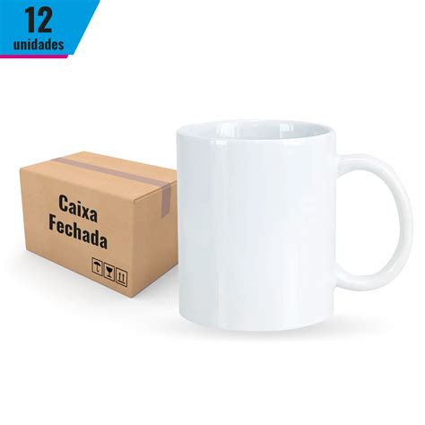 Caneca de Porcelana Branca para Sublimação 325ml Prime 12 unidades