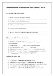 Must Mustnt Or Dont Have To ESL Worksheet By Marco Doerig