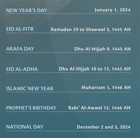 2024 Holiday Schedule In Uae Dora Nancee