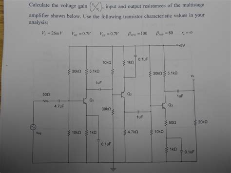 Solved Calculate The Voltage Gain And Input And Output Chegg