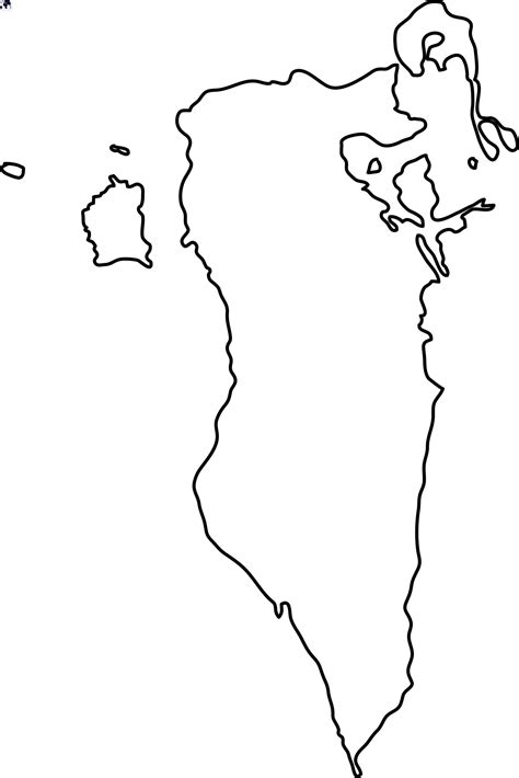 Printable Blank Bahrain Map With Outline Transparent Map Bahrain Map