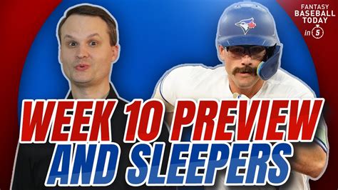 Week 10 Preview Two Start Pitchers Sleeper Hitters Fantasy