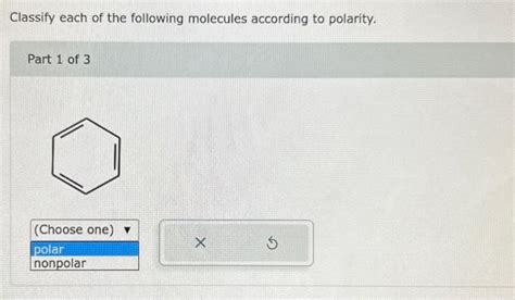 Solved Classify Each Of The Following Molecules According To Chegg