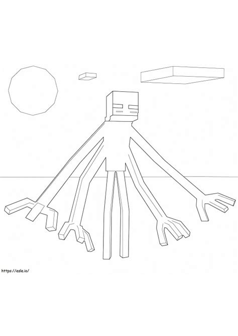 Mutant Enderman Coloring Page