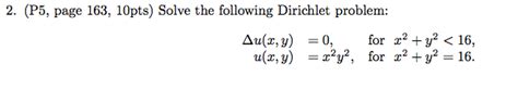 solved solve the following dirichlet problem of a disk in