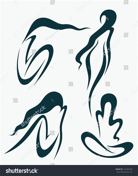 Beautiful Girls Vector Collection Naked Woman Stock Vector 141307360
