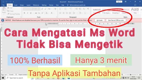 Cara Mengatasi Word Most Features Are Disabled Word Tidak Bisa