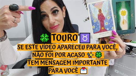 TOURO SE ESTE VÍDEO APARECEU PARA VOCÊ NÃO FOI POR ACASO TEM