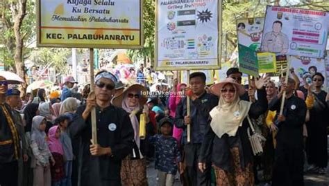 Foto Keseruan Karnaval Budaya Peringatan Hari Jadi Kabupaten Sukabumi